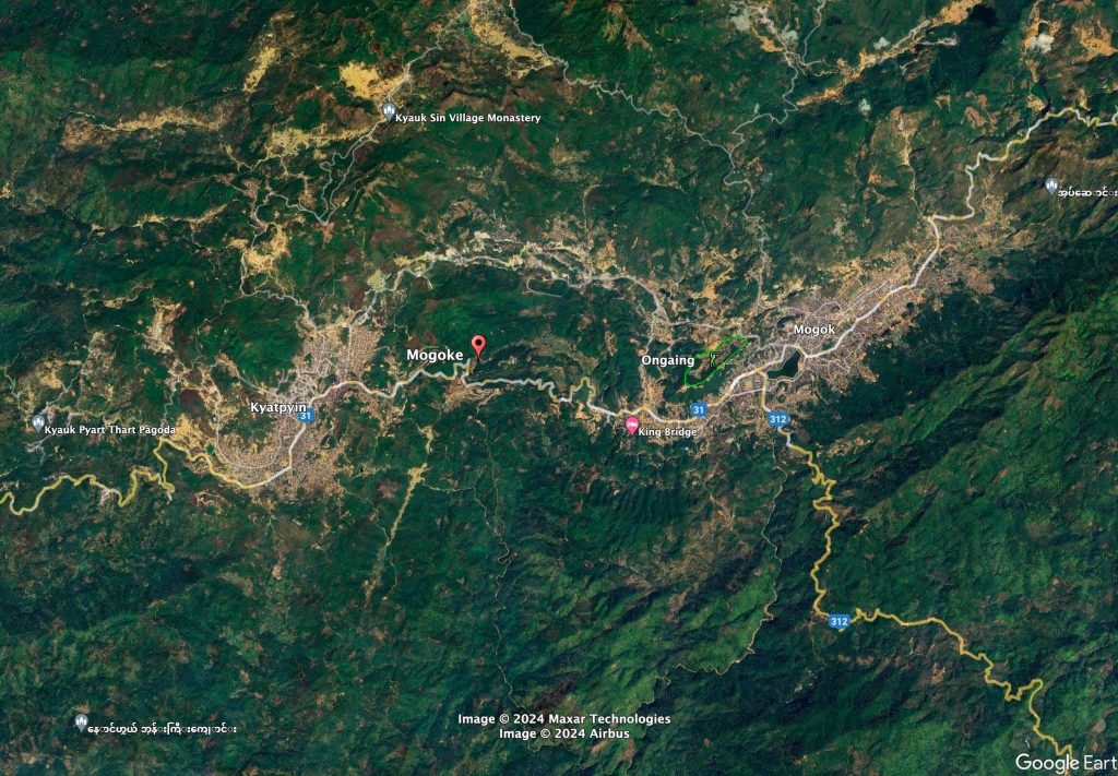 မိုးကုတ်မြို့အရှေ့ပိုင်းကို လက်နက်ကြီးများကျရောက်နေ သံလွင်ခက်